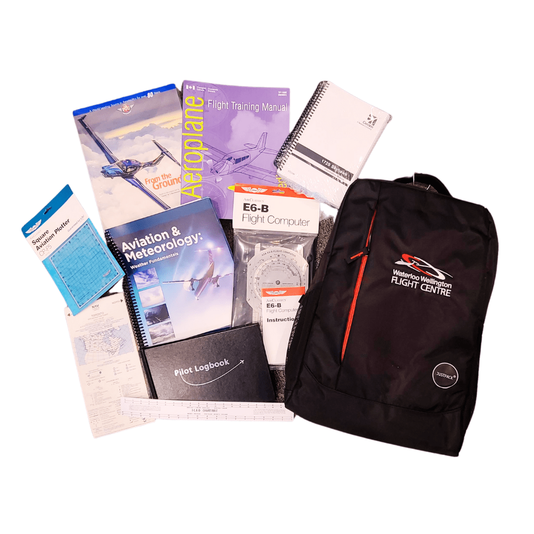 PPL Ground School Kit - Small Backpack - Waterloo Wellington Flight Centre
