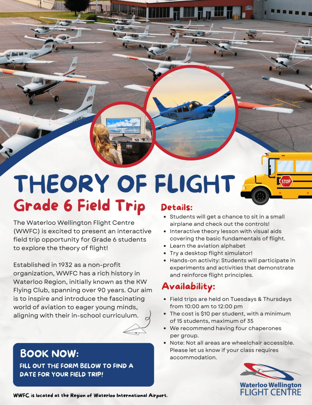 Grade 6 Field Trips - Waterloo Wellington Flight Centre